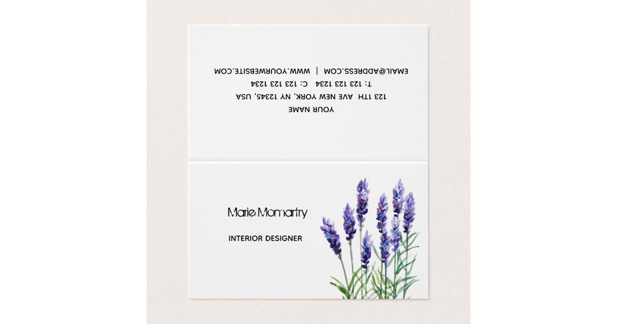 Lavender Business Card | Zazzle