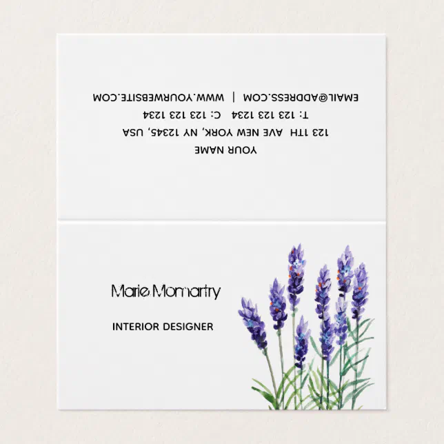 Lavender Business Card | Zazzle