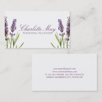 lavender Business Card | Zazzle