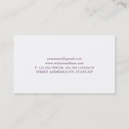 lavender Business Card | Zazzle