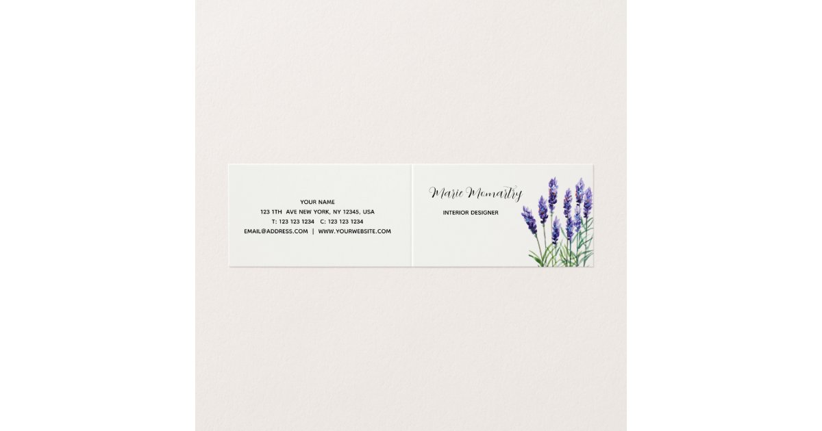 Lavender Business Card | Zazzle