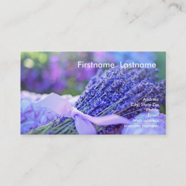 Lavender Business Card | Zazzle