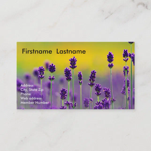 Lavender Business Card | Zazzle