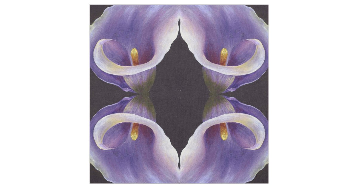Lavender Calla Lily Fabric | Zazzle