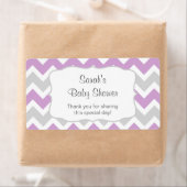 Lavender Chevron Water Bottle or favor u customize Label | Zazzle