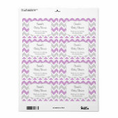 Lavender Chevron Water Bottle or favor u customize Label | Zazzle