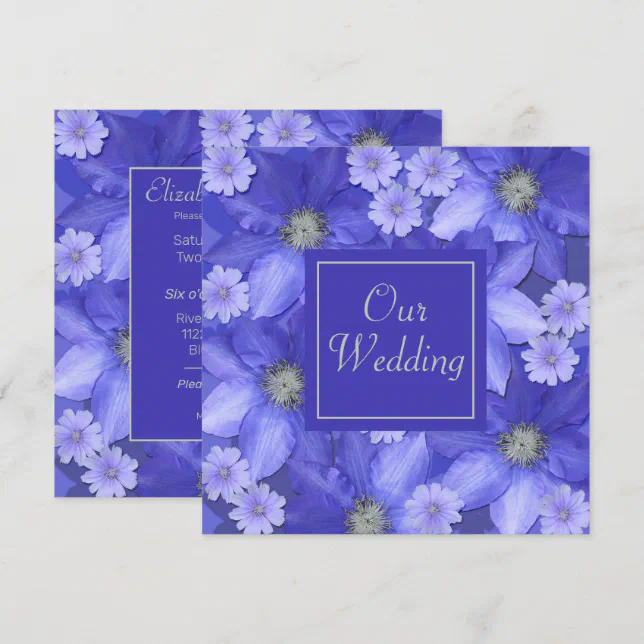 Lavender Colored Floral Wedding Invitation | Zazzle
