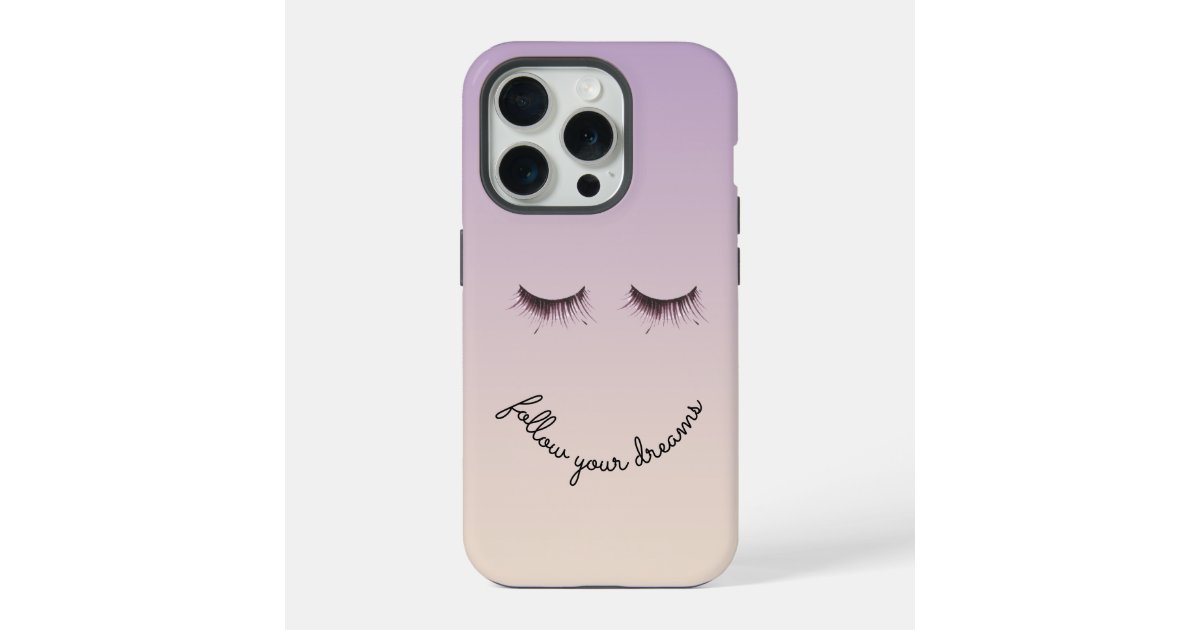 Lavender Cream Eyelashes iPhone Case | Zazzle