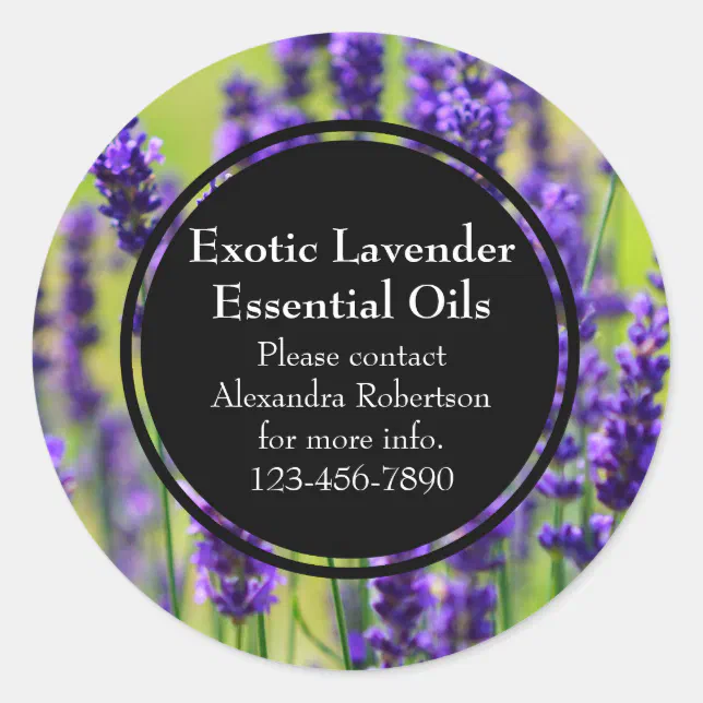 Lavender Essential Oil Business Bottle Label | Zazzle