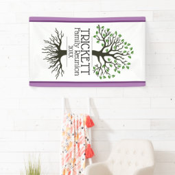 Lavender Family Tree Family Reunion Banner | Zazzle