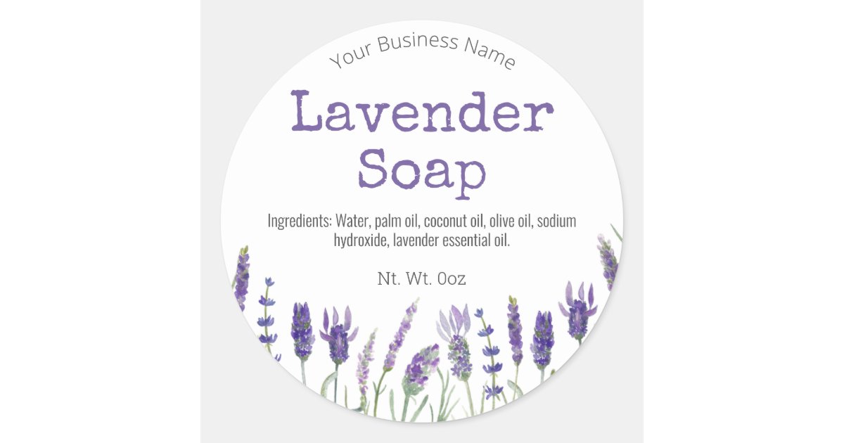 Lavender Fields Handmade Soap Labels | Zazzle