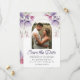 Lavender Floral Photo Bible Verse Wedding Save The Date | Zazzle