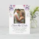 Lavender Floral Photo Bible Verse Wedding Save The Date | Zazzle
