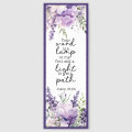 Lavender Floral Religious Bible Verse Custom Name Bookmarks | Zazzle