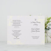 Lavender Flourish Folded Church Wedding Program | Zazzle