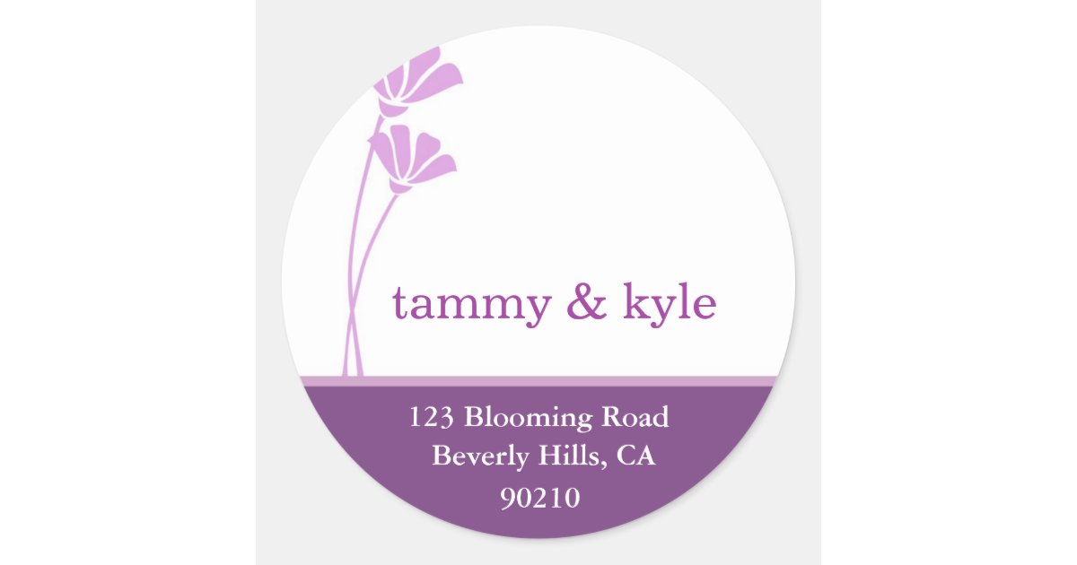 Lavender Flower Address Labels | Zazzle