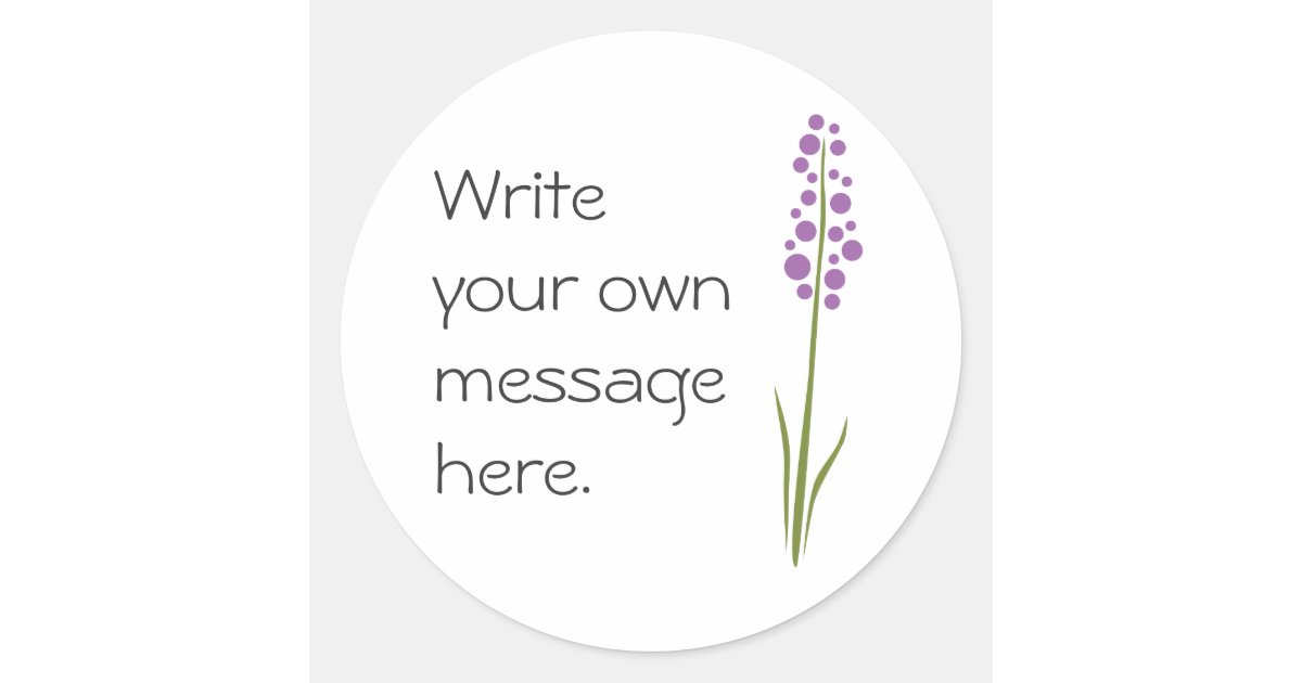 Lavender Flower Classic Round Sticker | Zazzle