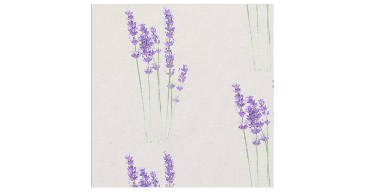 Lavender Flowers Fabric | Zazzle