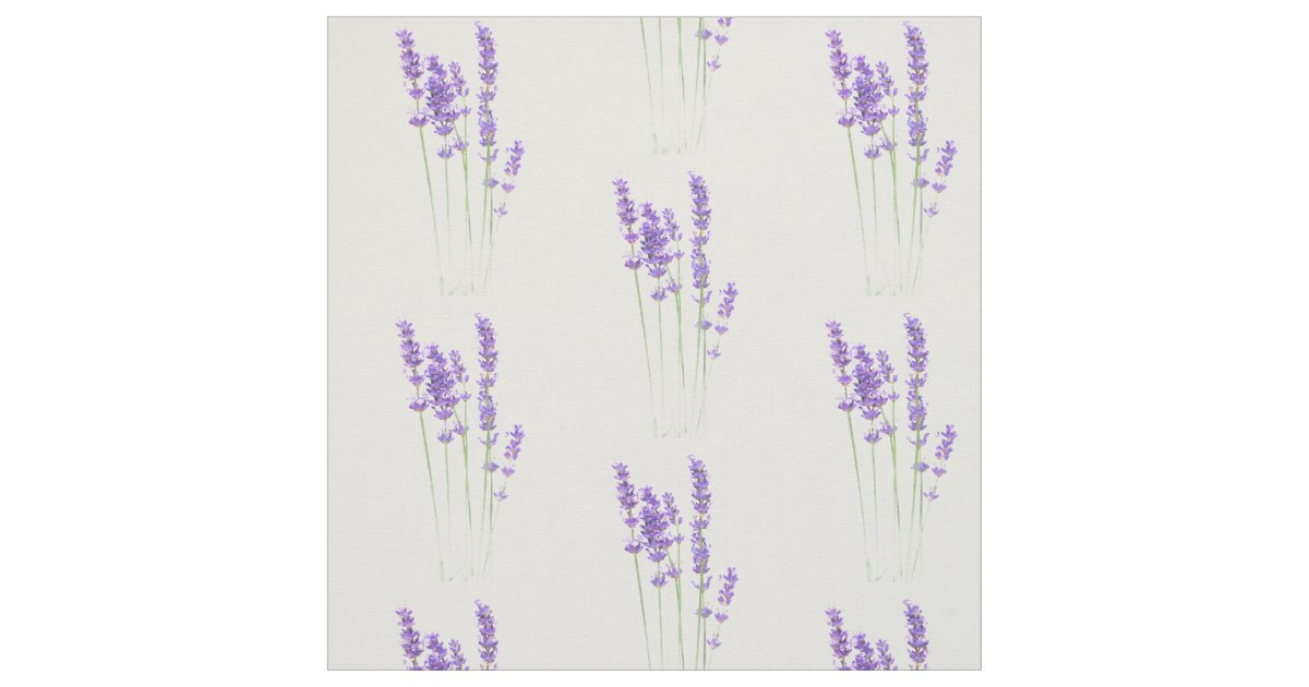 Lavender Flowers Fabric | Zazzle
