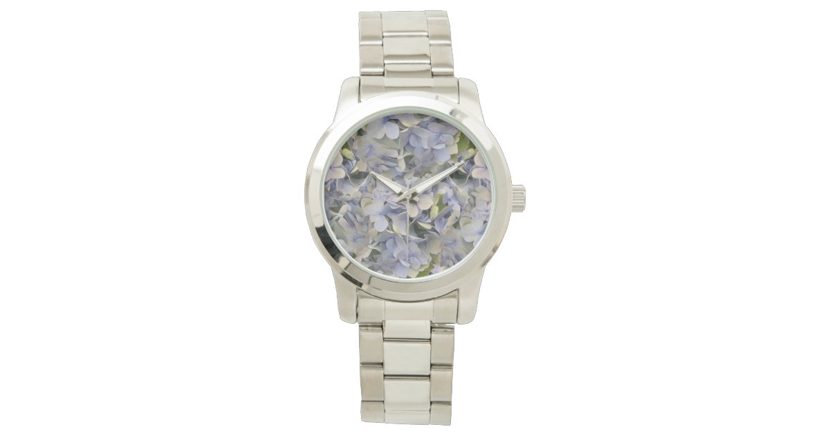 Lavender Flowers Hydrangea Face Watch | Zazzle