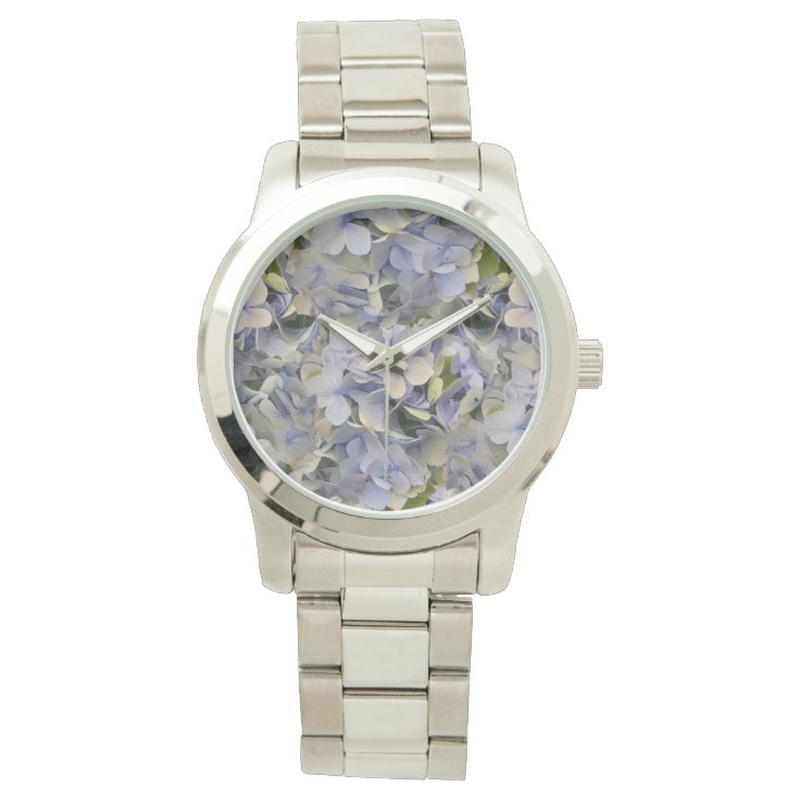 Lavender Flowers Hydrangea Face Watch | Zazzle