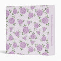 Lavender Flowers Personalized 3 Ring Binder | Zazzle