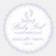 Lavender Footprints- Baby Shower Classic Round Sticker | Zazzle