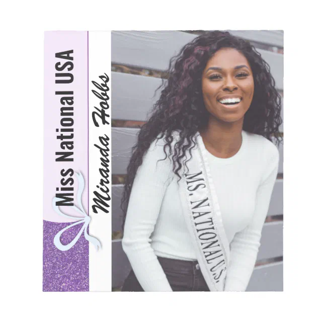 Lavender Glitter - Custom Pageant Autograph Pad SM | Zazzle