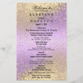 Lavender & Gold Glitter - Program | Zazzle