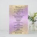Lavender & Gold Glitter - Program | Zazzle