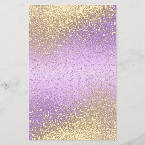 Lavender & Gold Glitter - Program | Zazzle