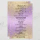 Lavender & Gold Glitter - Program | Zazzle
