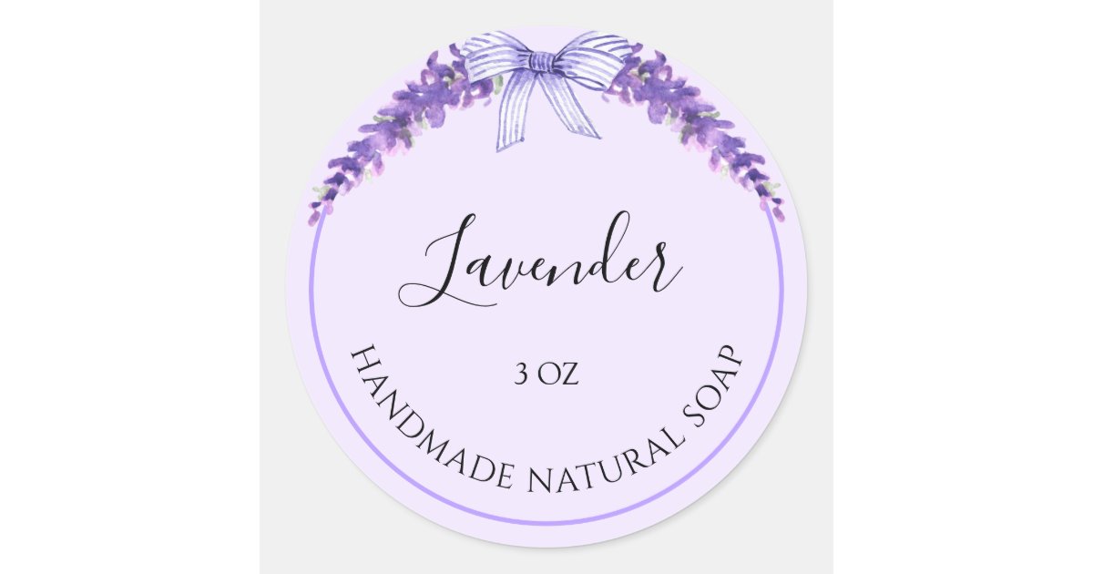Lavender Handmade Soap Sticker | Zazzle
