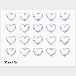 Lavender Heart Sticker | Zazzle