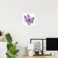 Lavender Hyacinth Flower Art Print Poster | Zazzle