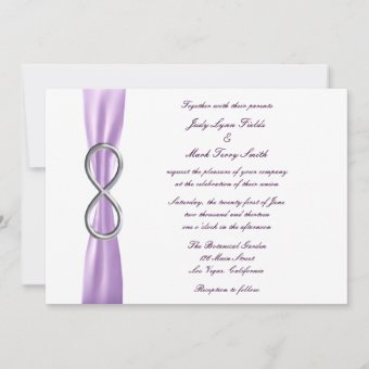 Lavender Infinity Wedding Invitation | Zazzle