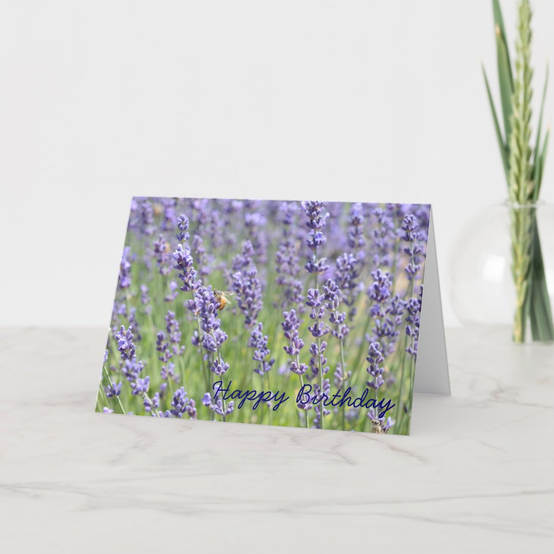 Lavender Inspired Birthday Card | Zazzle
