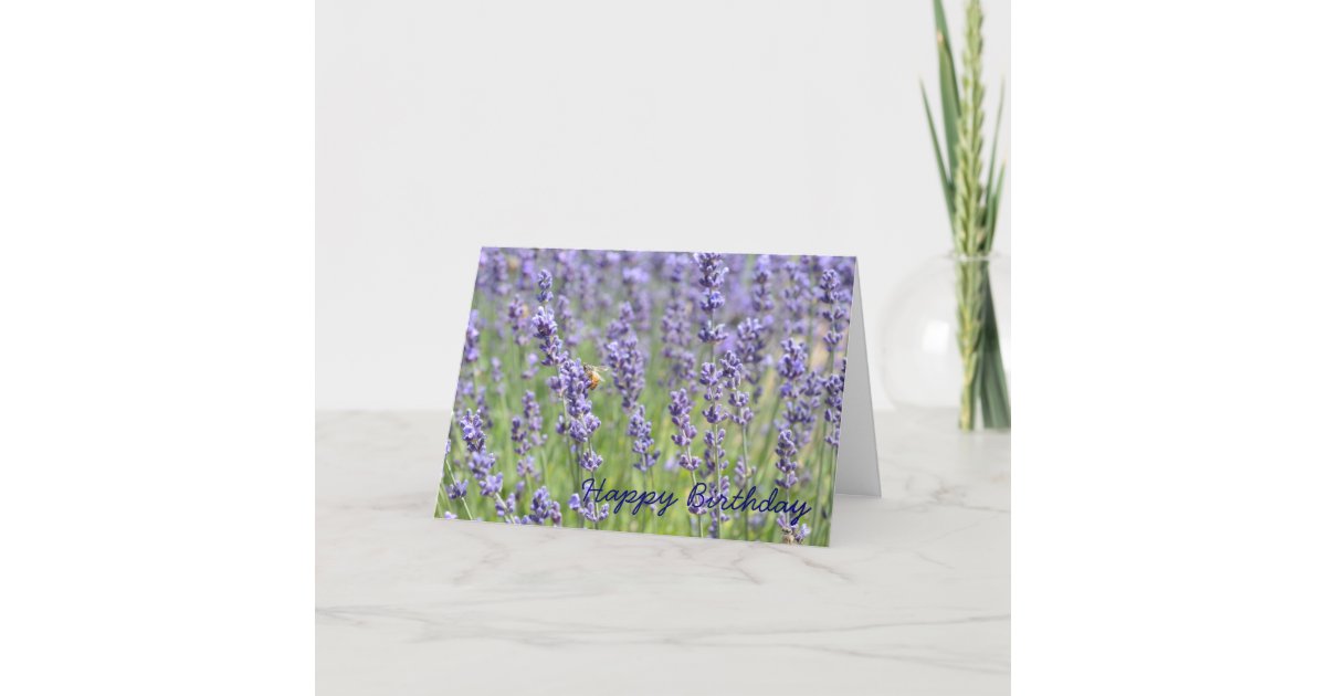 Lavender Inspired Birthday Card | Zazzle