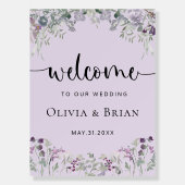 Lavender Lilac Wedding Welcome Sign | Zazzle