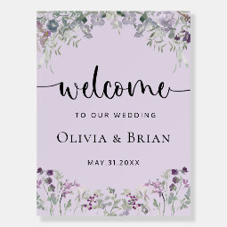 Lavender Lilac Wedding Welcome Sign | Zazzle