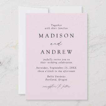 Lavender Modern Elegance Photo Wedding Invitation | Zazzle