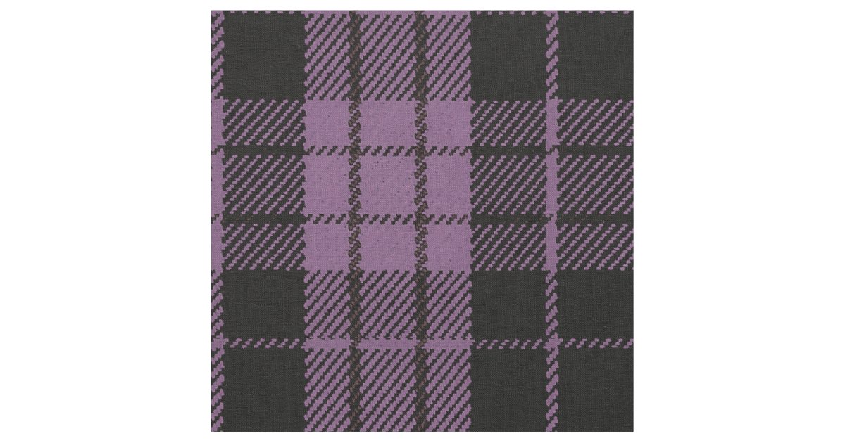 lavender multi black stripe plaid fabric | Zazzle