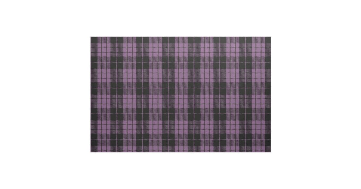lavender multi black stripe plaid fabric | Zazzle