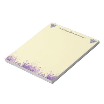 Lavender on Parchment Personalized Notepad | Zazzle