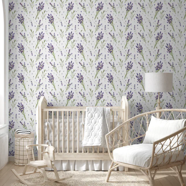 Lavender Pattern Wallpaper | Zazzle