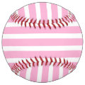 Lavender Pink White Simple Horizontal Striped Softball | Zazzle