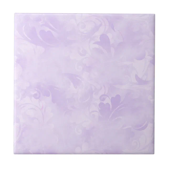 Lavender Purple Abstract Feather Pattern Tile | Zazzle