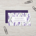 Lavender Purple Floral Cleaning Maid Housekeeper Business Card | Zazzle