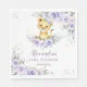 Lavender Purple Floral Lion Cub Baby Shower Napkins | Zazzle