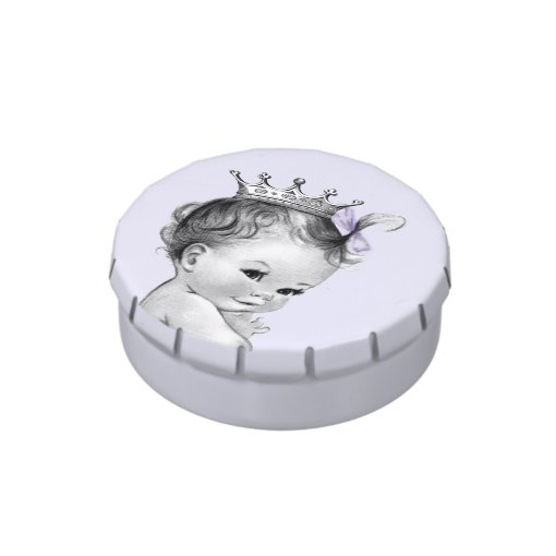 Lavender Purple Princess Baby Shower Candy Jelly Belly Candy Tin | Zazzle